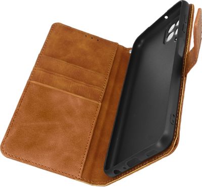 Etui AVIZAR Samsung A22 Effet Croco Stand Marron | Boulanger