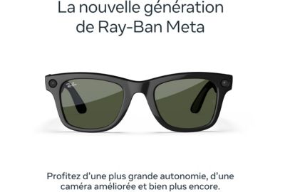 Lunettes connectées META Ray-Ban Wayfarer (Gen 2) - Noir brillant ...